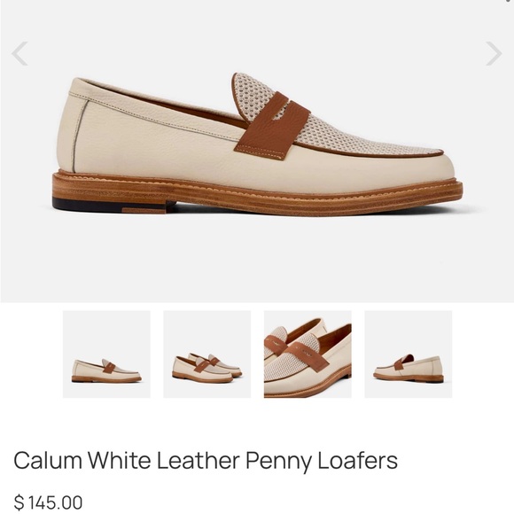 Marc Nolan | Shoes | Worn Once Marc Nolan Calum White Leather Penny ...